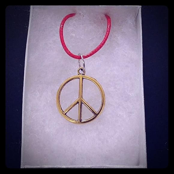 Jewelry | Gold Peace Sign Necklace | Poshmark